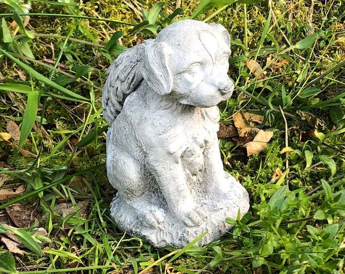 Angel Dog Statue, Concrete Dog , Cement Dog Statues, Toy Dog Statues ...