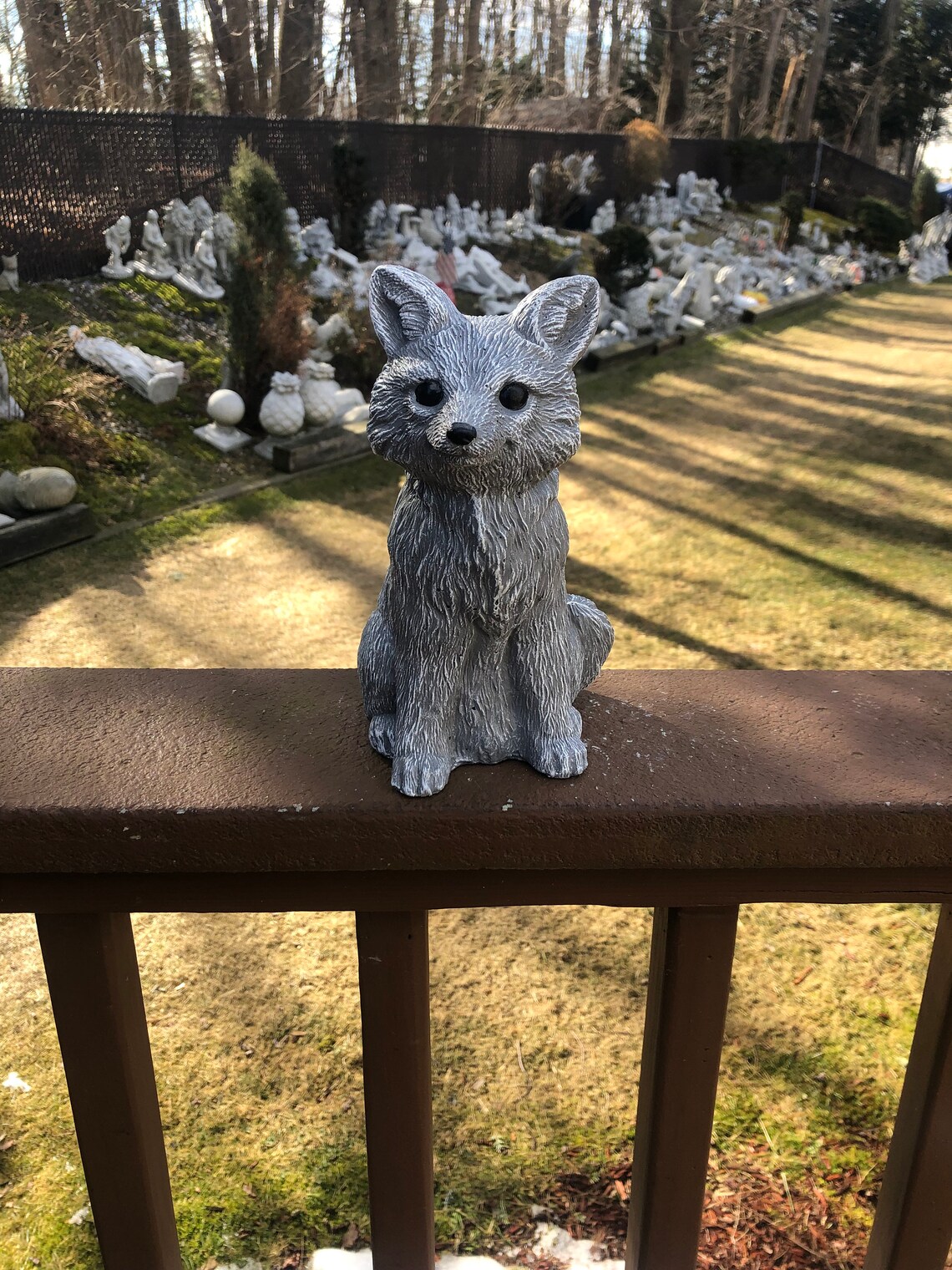 Fox Statue Cement Fox Garden Decor Concrete Fox Home Decor - Etsy