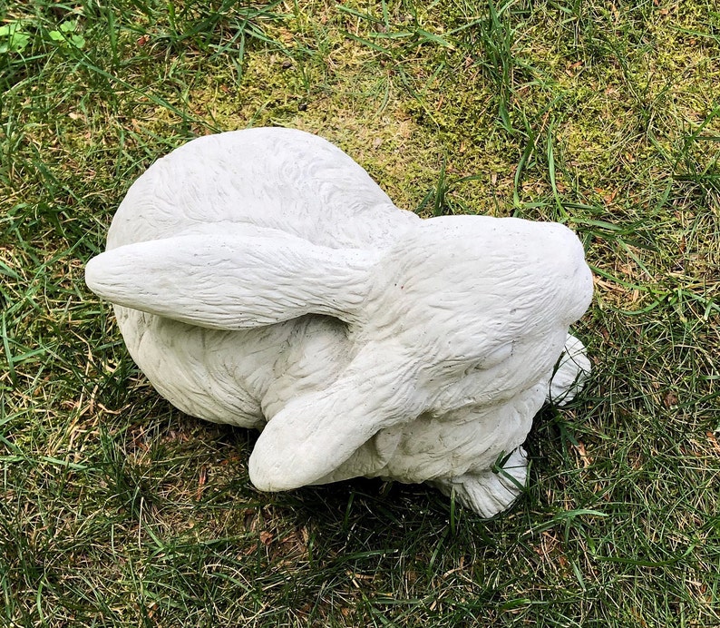 Concrete Rabbit Statue Cement Bunny Garden Figure Concrete - Etsy