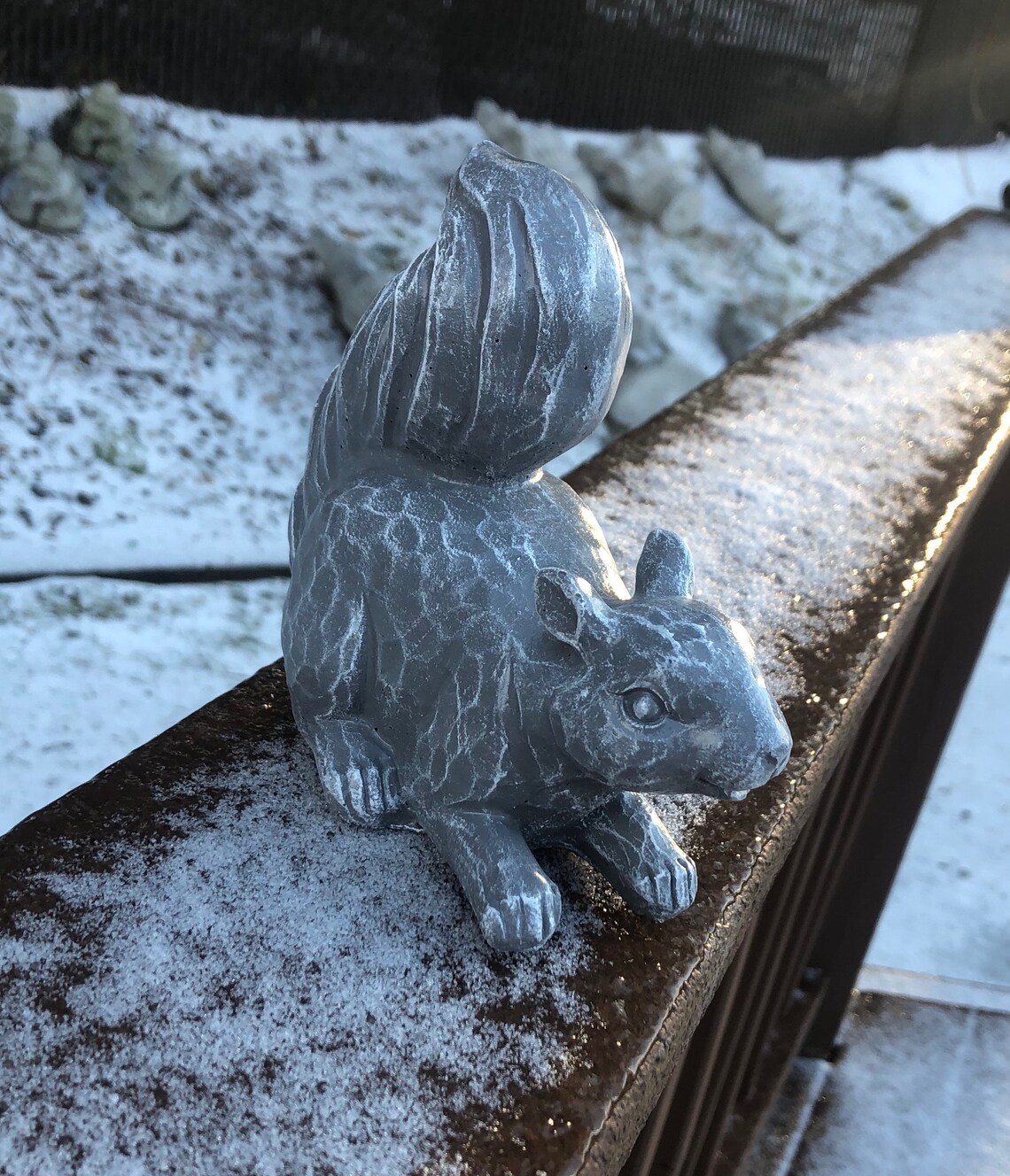 Squirrel Statue Concrete Squirrel Home Decor Garden Decor | Etsy