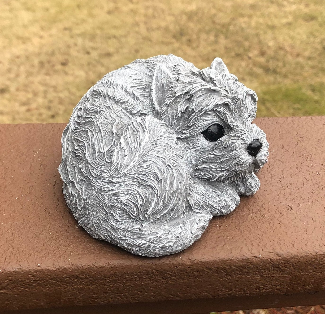 Terrier Dog Statue Concrete Terrier Cement Dog Statues Toy | Etsy