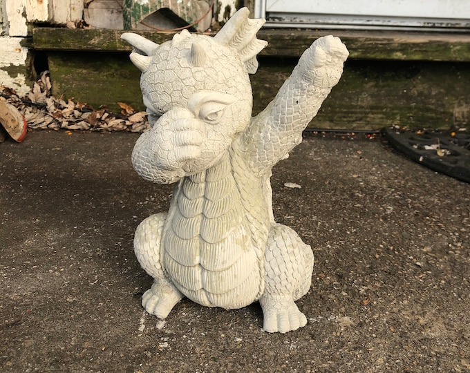 Cement Dragon Statue, Dabbing Dragon Statue, Concrete Dragon, Fantasy ...