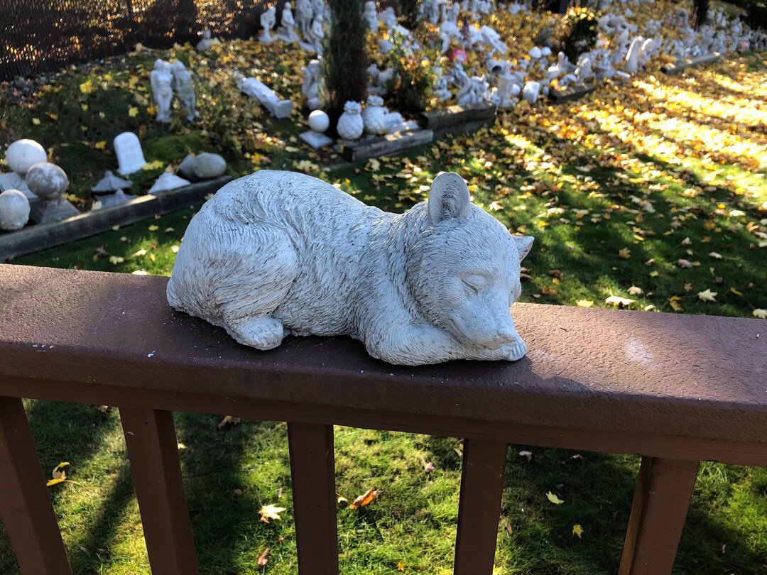 Bear Statue, Bear Concrete Statue, Garden Decor, Cement Bear, Garden ...
