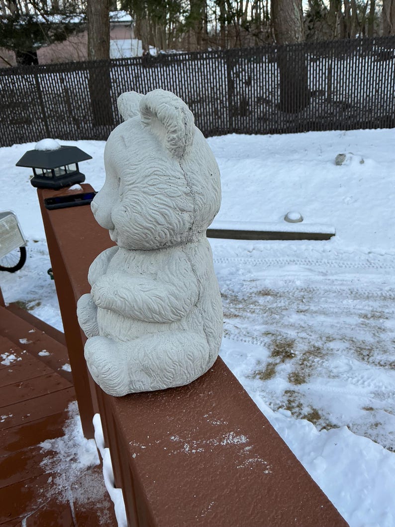 Concrete Bear Statue, Teddy Bear Statue, Garden Decor, Cement Bear ...