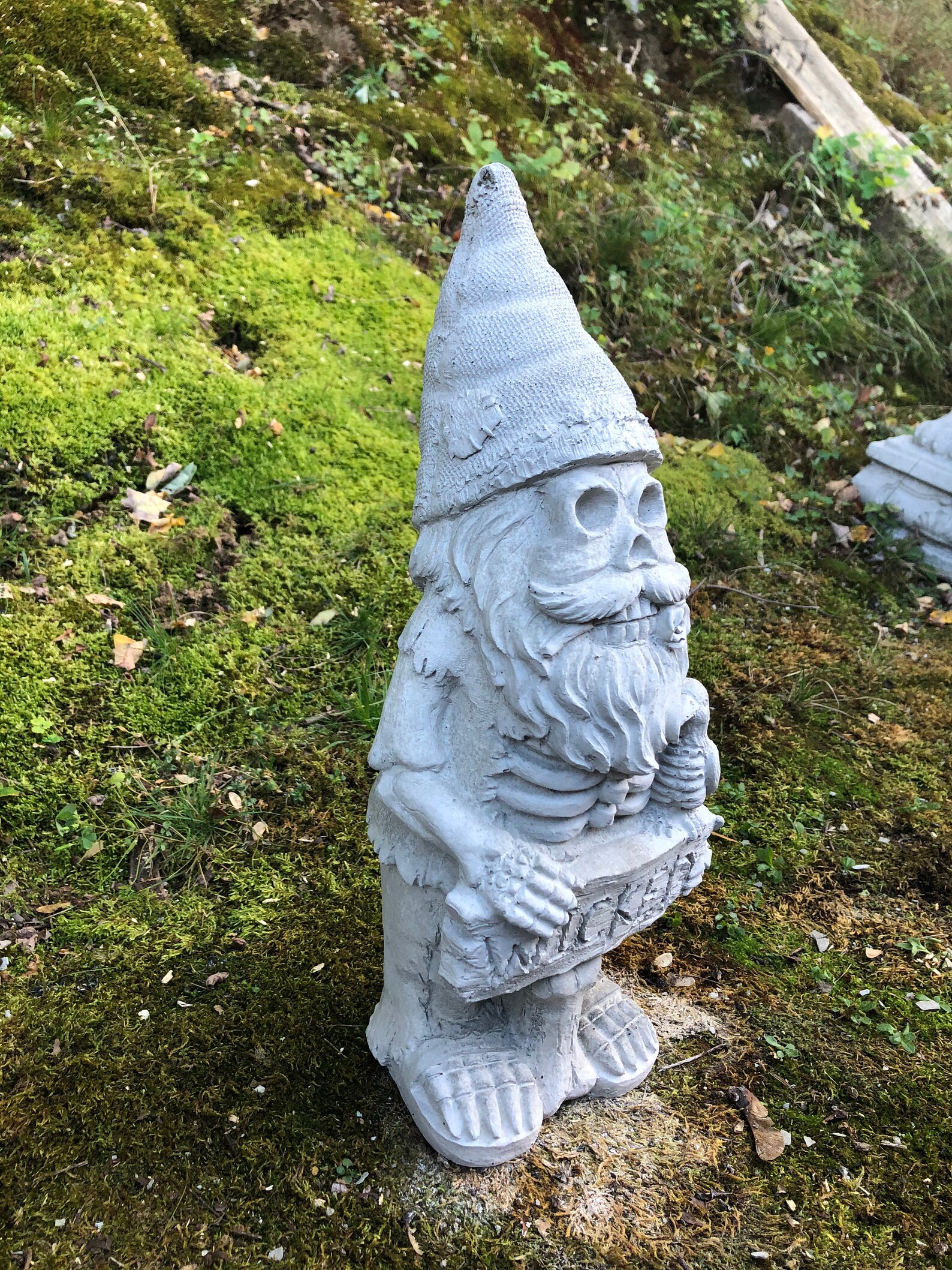 Cement Zombie Gnome Garden Gnome Statue Concrete Zombie | Etsy