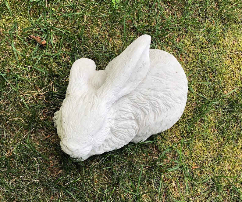 Concrete Rabbit Statue Cement Bunny Garden Figure Concrete - Etsy