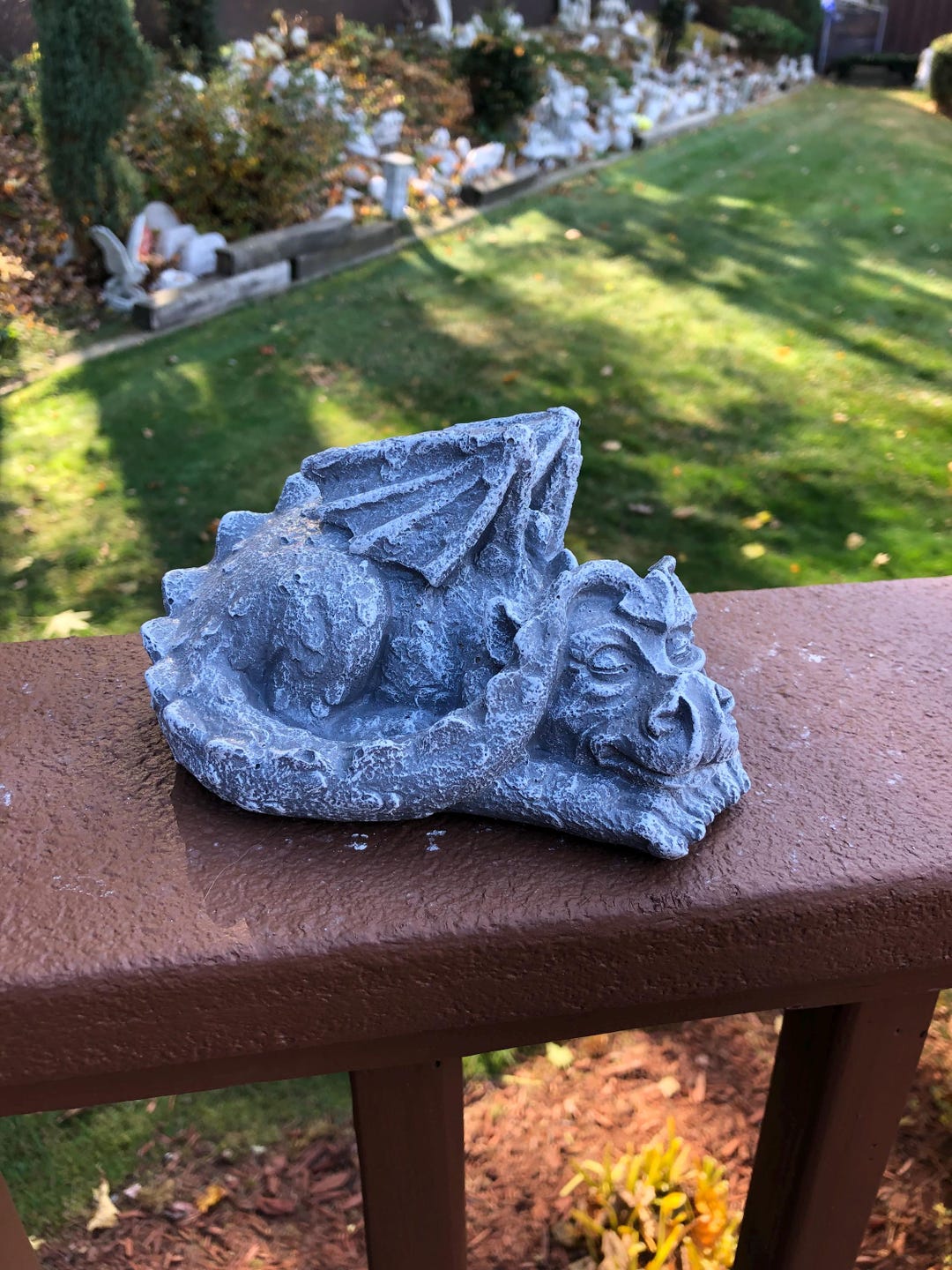 Cement Dragon Statue, Sleeping Dragon Statue, Baby Dragon Statue, Pet ...