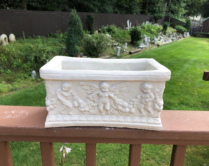 Cherub Planter, Indoor / Outdoor Planter, Flower Pot, Concrete Planter ...