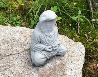 Concrete Meditating Squirrel Buddha Statue, Zen Cement , Buddha ...