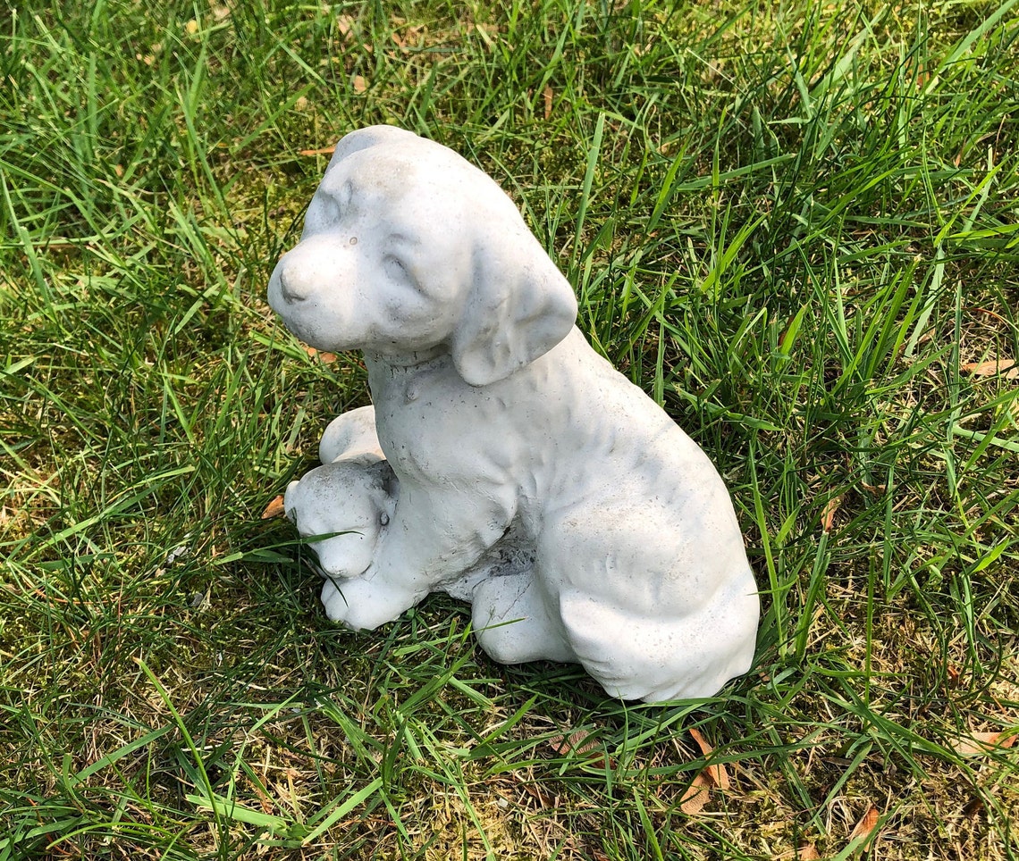Concrete Beagle Dog Statue Cute Cement Dog Garden Figure - Etsy