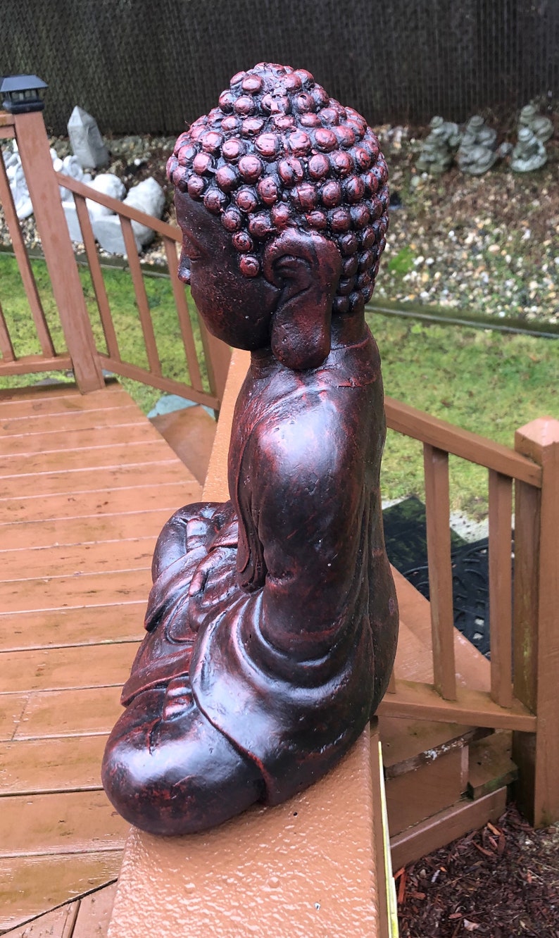 Cement Buddha Large 15'' Tall Concrete Statue Buddha | Etsy