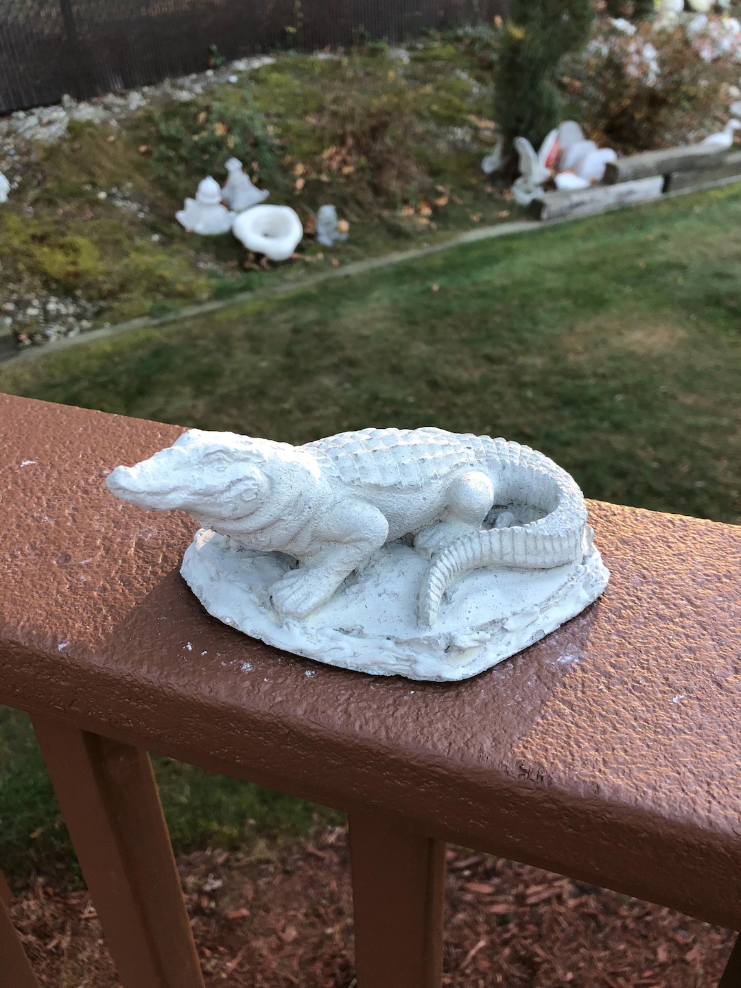 Alligator Statue, Concrete Alligator, Yard Ornaments, Garden Ornament ...