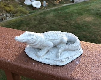 3 Piece Alligator Statue, Concrete Alligator, Yard Ornaments, Garden ...