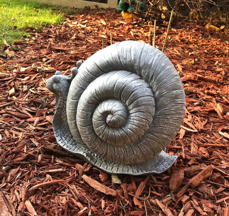 Concrete Snail Statue: Large Garden Decor - Etsy