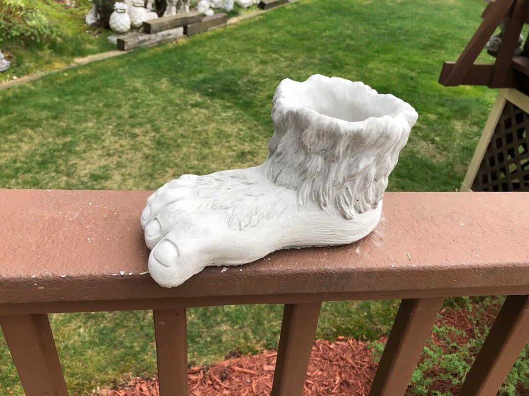 Big Foot Concrete Planter: Indoor Outdoor Garden Decor - Etsy