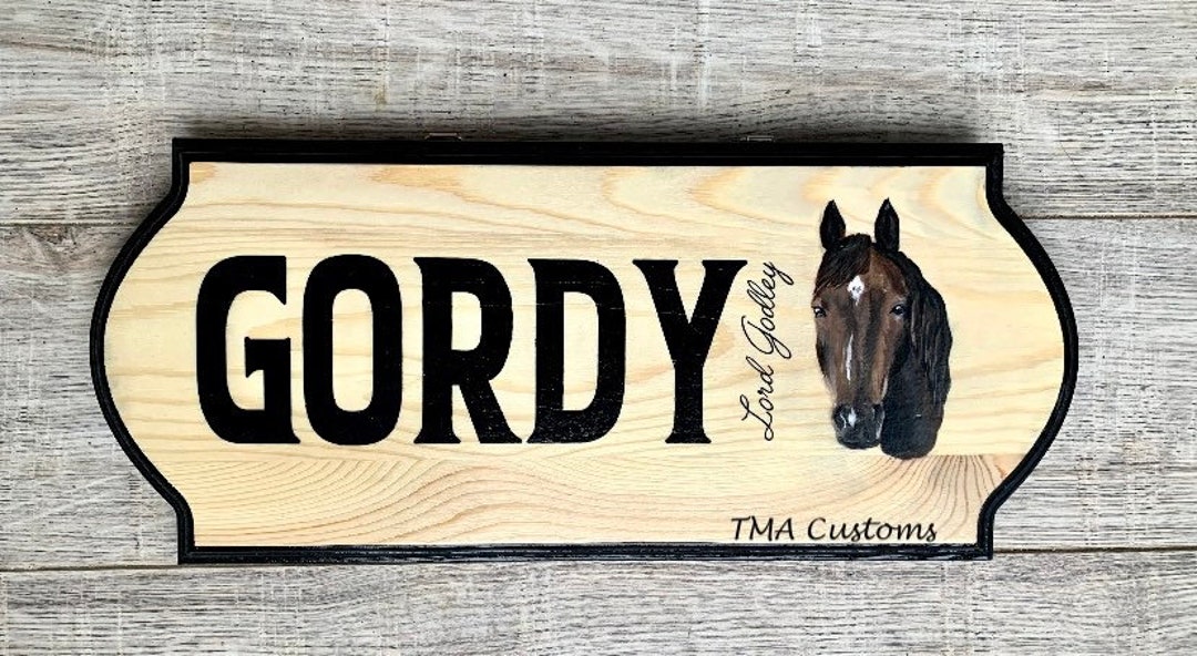 Custom Hand Painted Stall Sign / Horse Gift / Painted Stall Sign ...