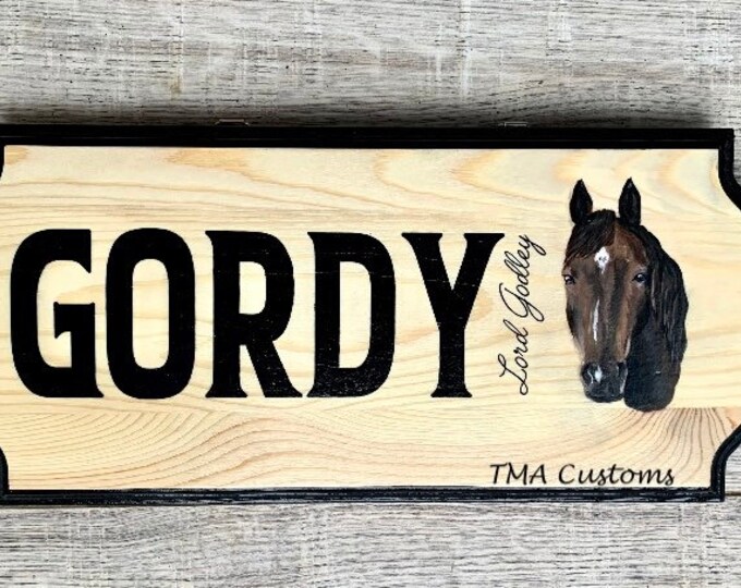 Custom Hand Painted Stall Sign / Horse Gift / Painted Stall Sign - Etsy