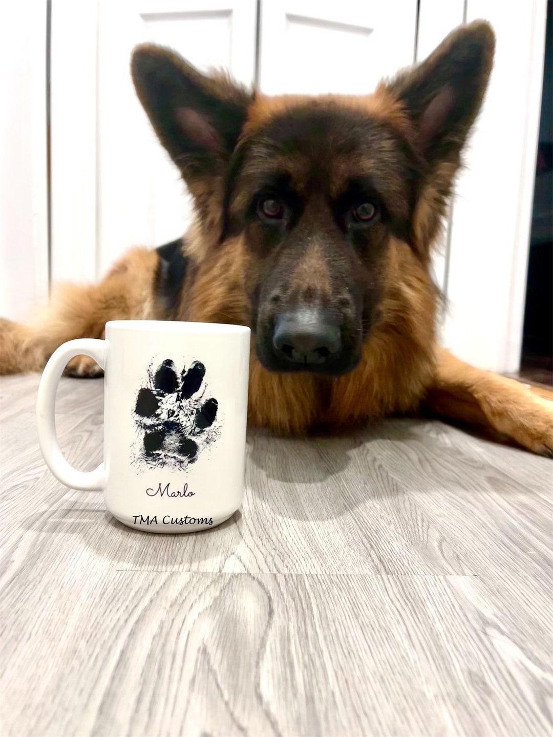 Custom Paw Print Mug / Personalized Paw Print Mug / Dog Mom / Pet Mom ...