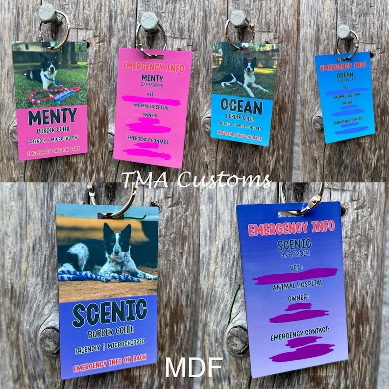 Emergency Crate Kennel Pet Tagss / Ruffland Crate Emergency Card/ - Etsy