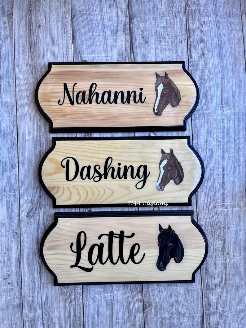 Custom Hand Painted Stall Sign / Horse Gift / Painted Stall Sign ...