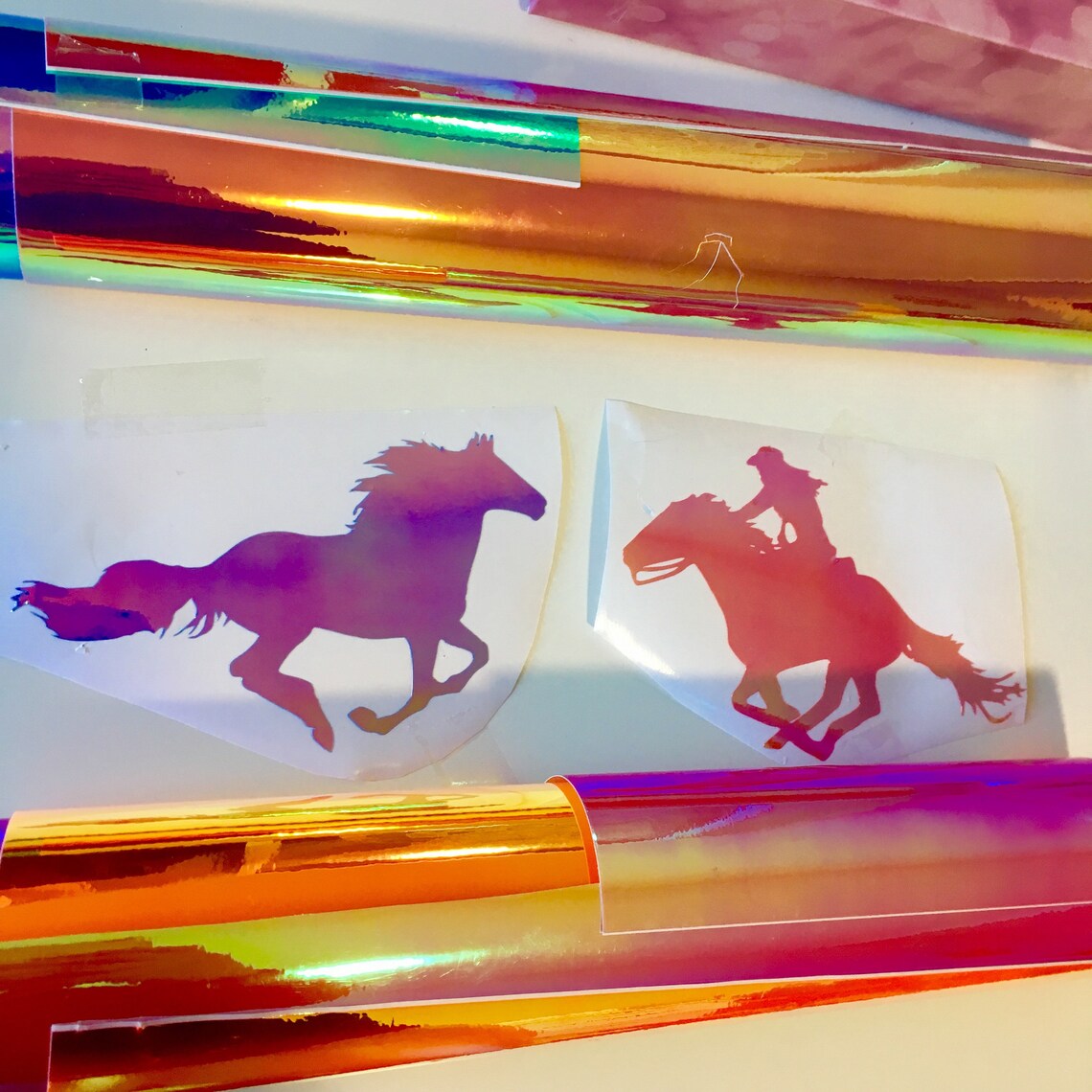 Horse Decal Sticker Holographic Opal Chrome - Etsy