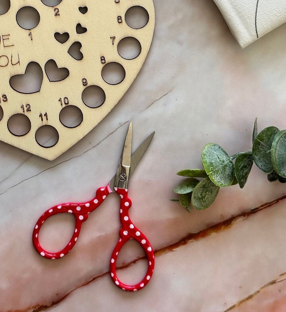Small Craft Scissors Embroidery Scissors 3.5 Red Polka Dots Scissors Thread Snips Crochet and Knitting Supplies Cross Stitch Scissors Etsy UK