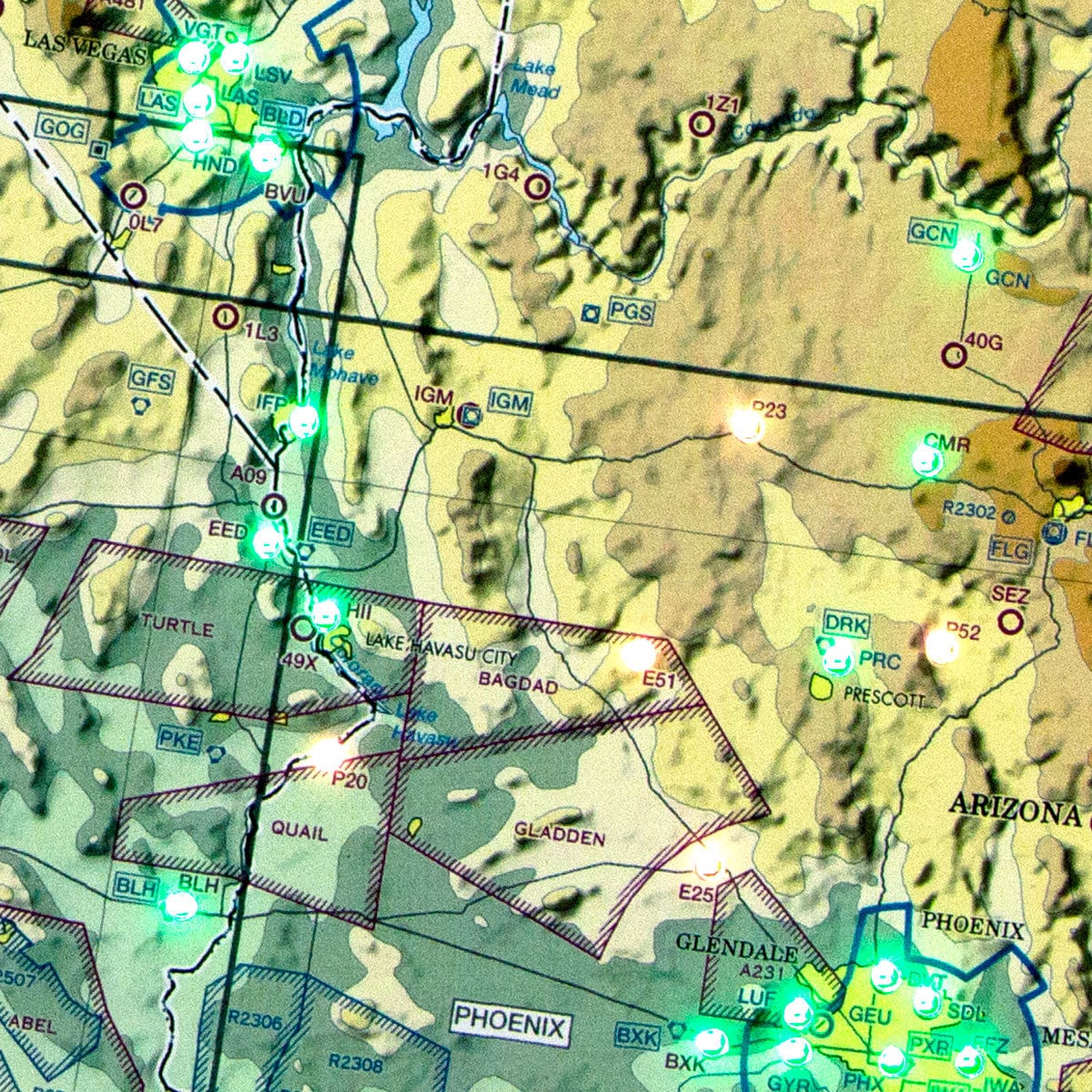 Texas METAR Map Small With 142 Leds with Parts of LA, AR - Etsy