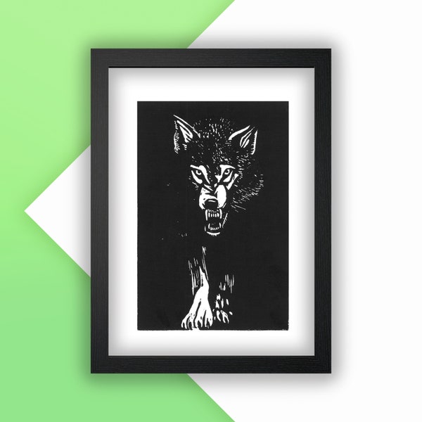 Black Linocut - Etsy