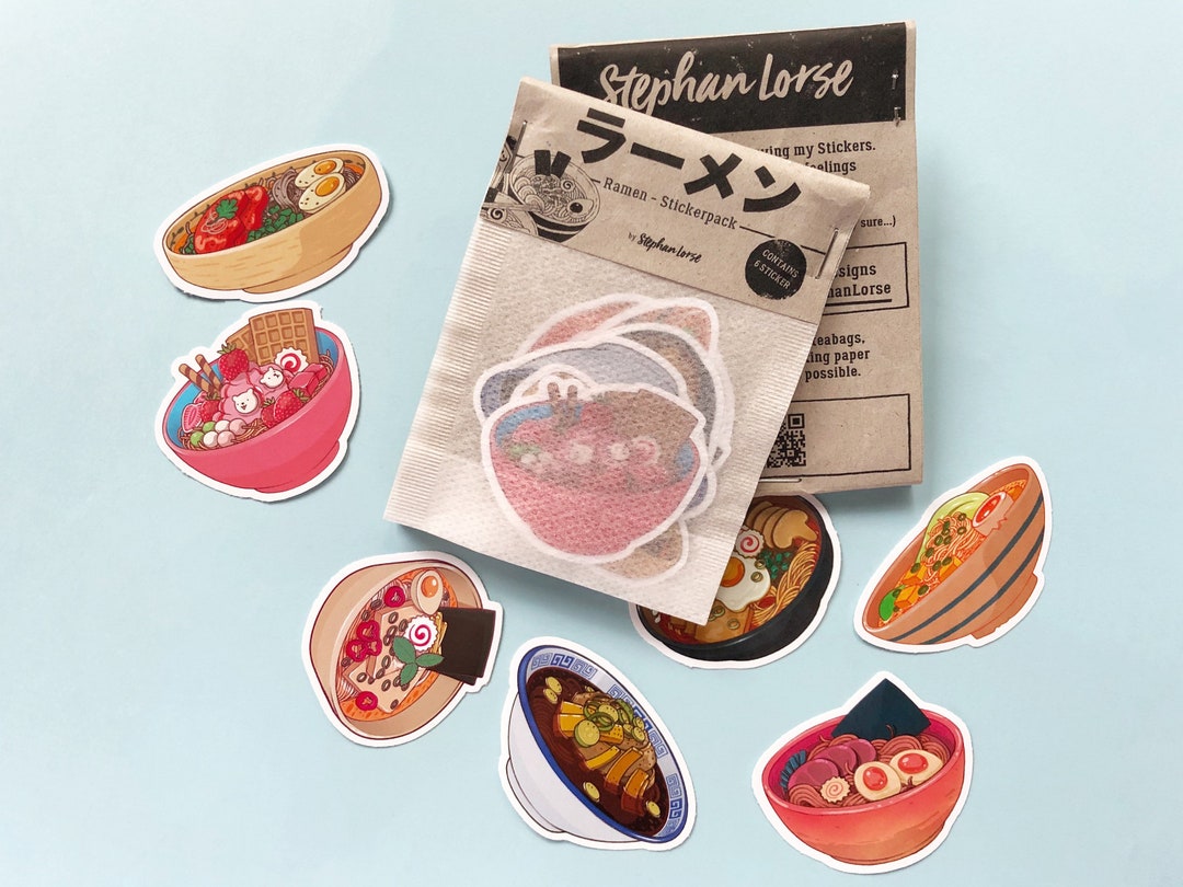 Japanische Ramen Sticker Pack, nachhaltige Verpackung - Etsy.de