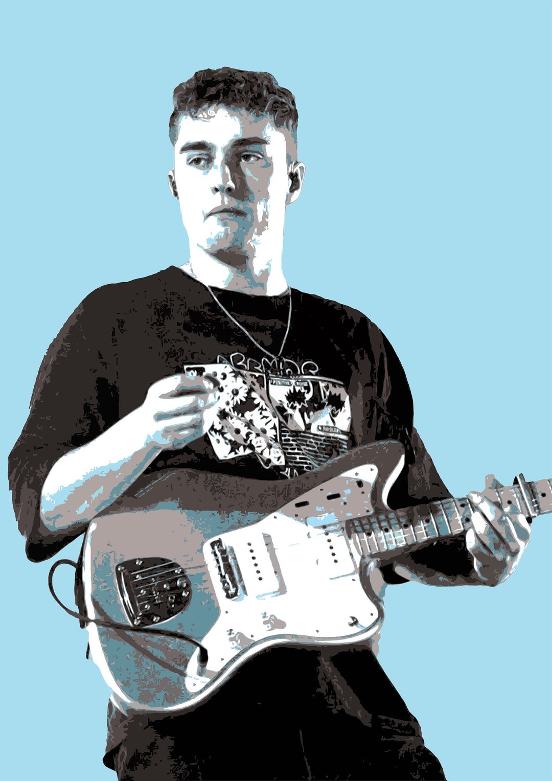 Original Sam Fender Print. Unique Digital Wall Art. Music Wall Art Gift ...
