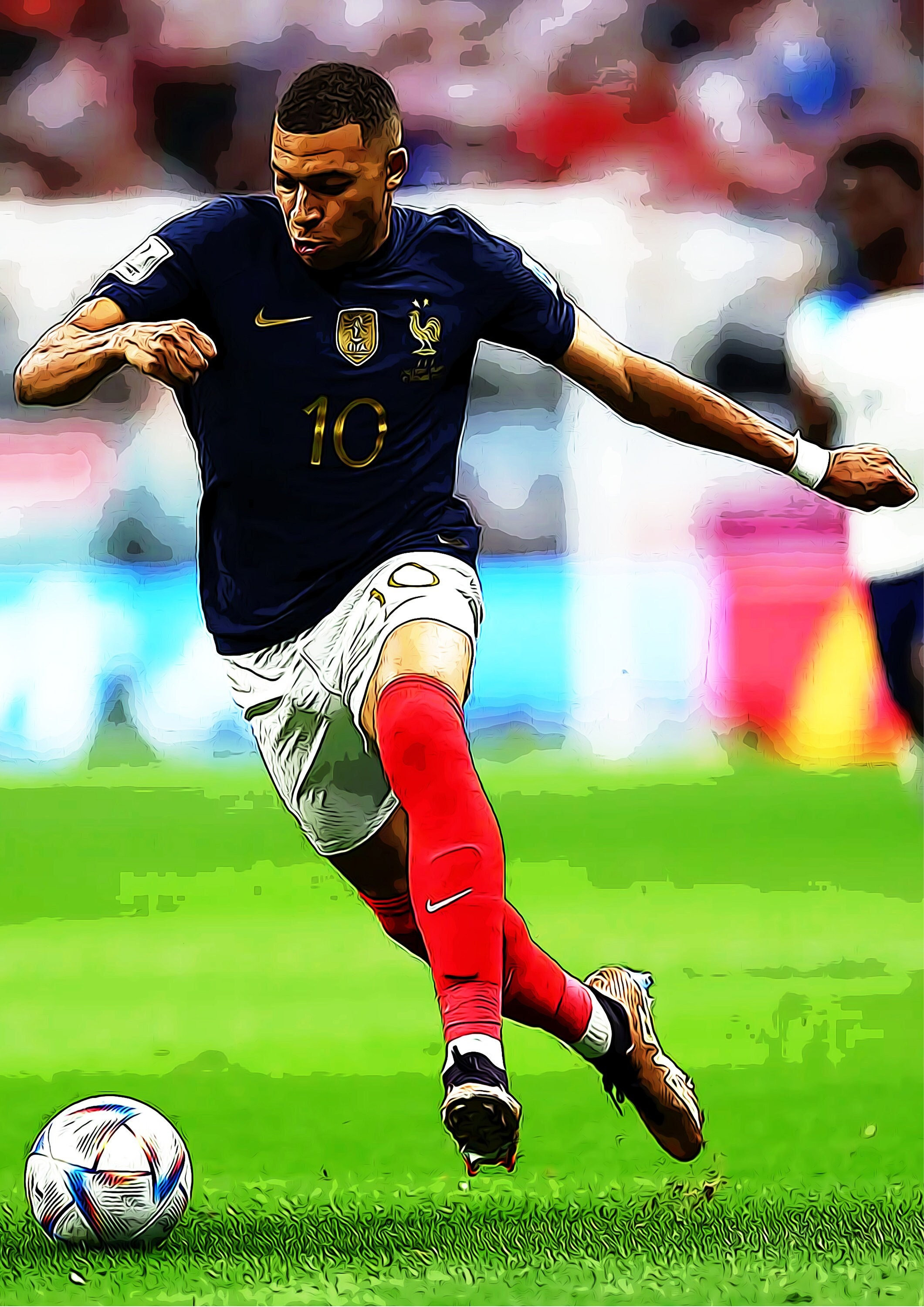 Kylian Mbappe Football Photo Art Print. Football Wall Art. Instant ...