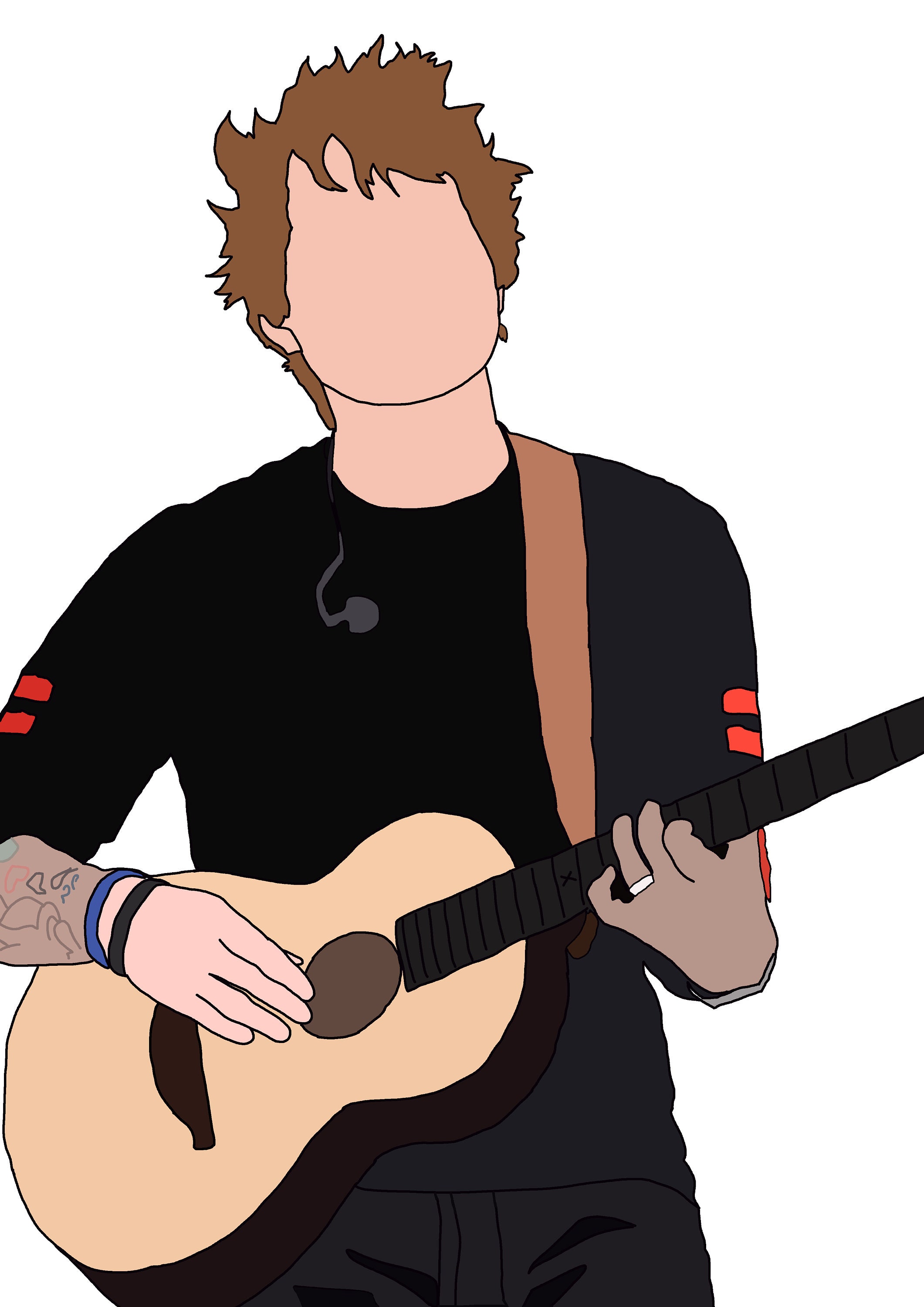 Ed Sheeran Cartoon Drawing