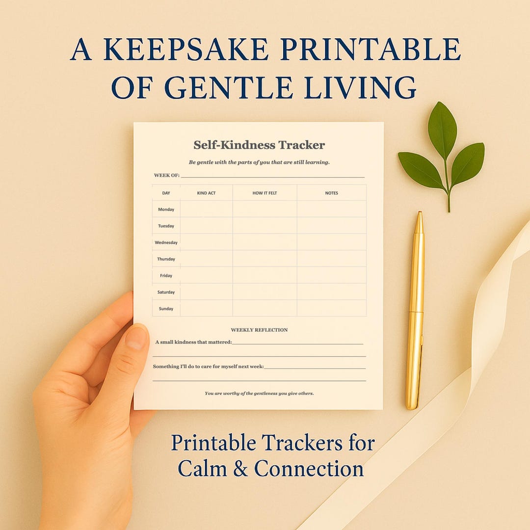 Self-kindness Tracker | Printable Self-care Journal | Mindful ...