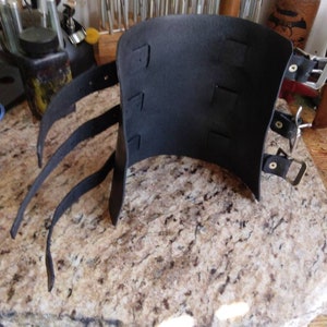Leather Forearm / Wrist Cuff, With Pockets. 6" Wide 7 1/2" Long at the ...