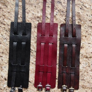 Leather Forearm / Wrist Cuff, With Pockets. 6" Wide 7 1/2" Long at the ...