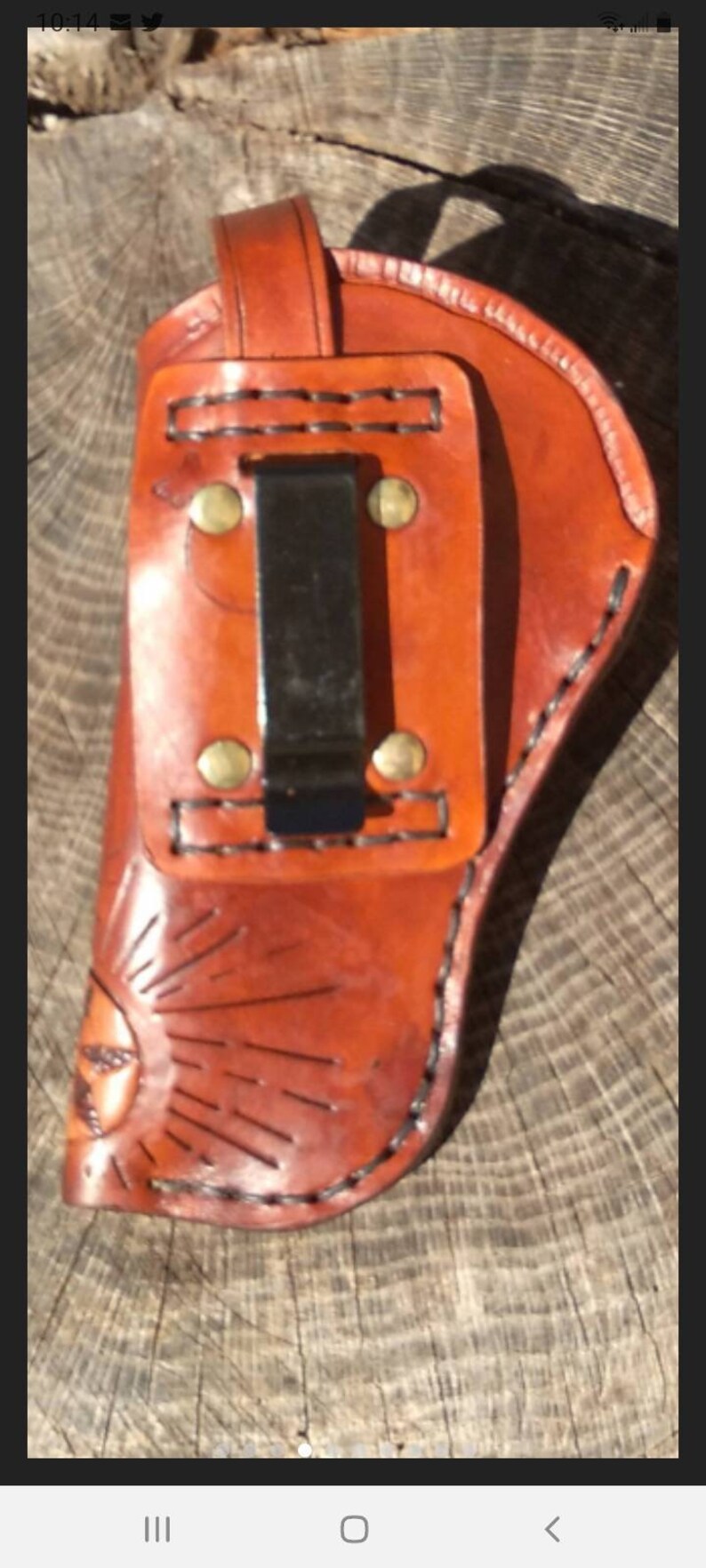 Pistol Holster for .22 Revolver With Cartridge Loops. Made for - Etsy