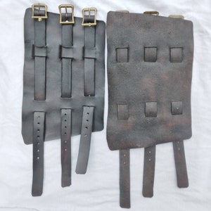 Leather Forearm / Wrist Cuff, Extra Wide. 6" Wide 7 1/2" Long at the ...