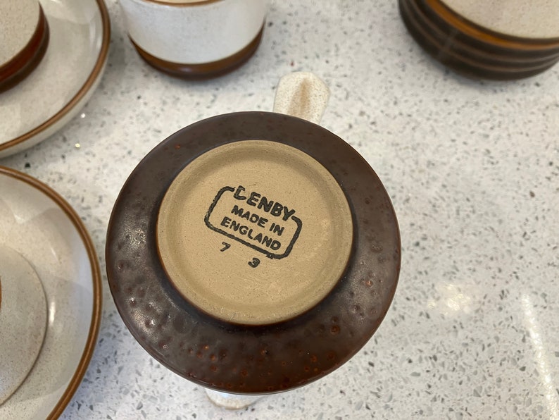Vintage Denby “potters Wheel” Complete 6 Set Coffee Un- Used, Pristine ...