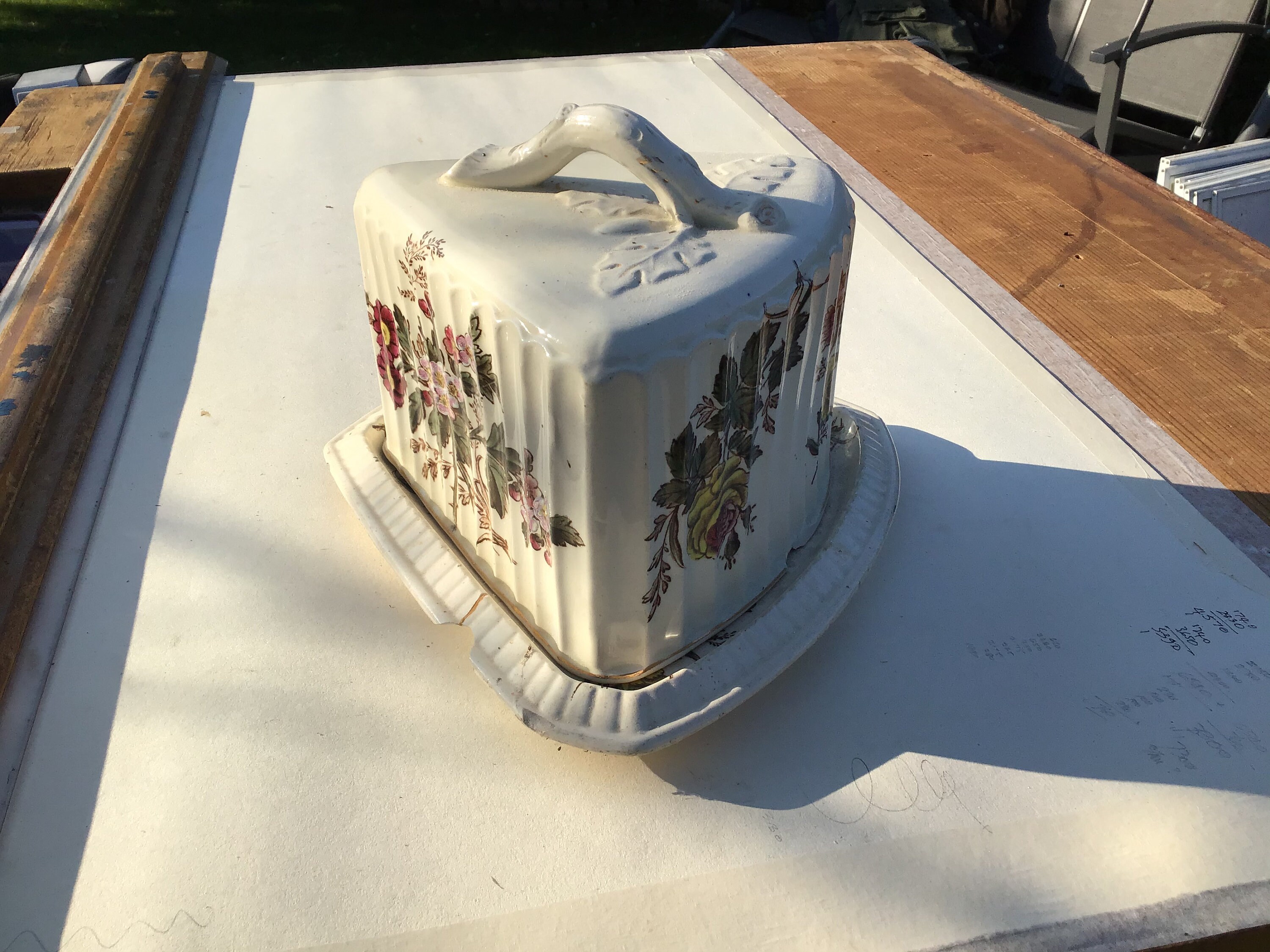 Dresden Pottery Cheese Cover Wedge Shaped 1886 - Etsy