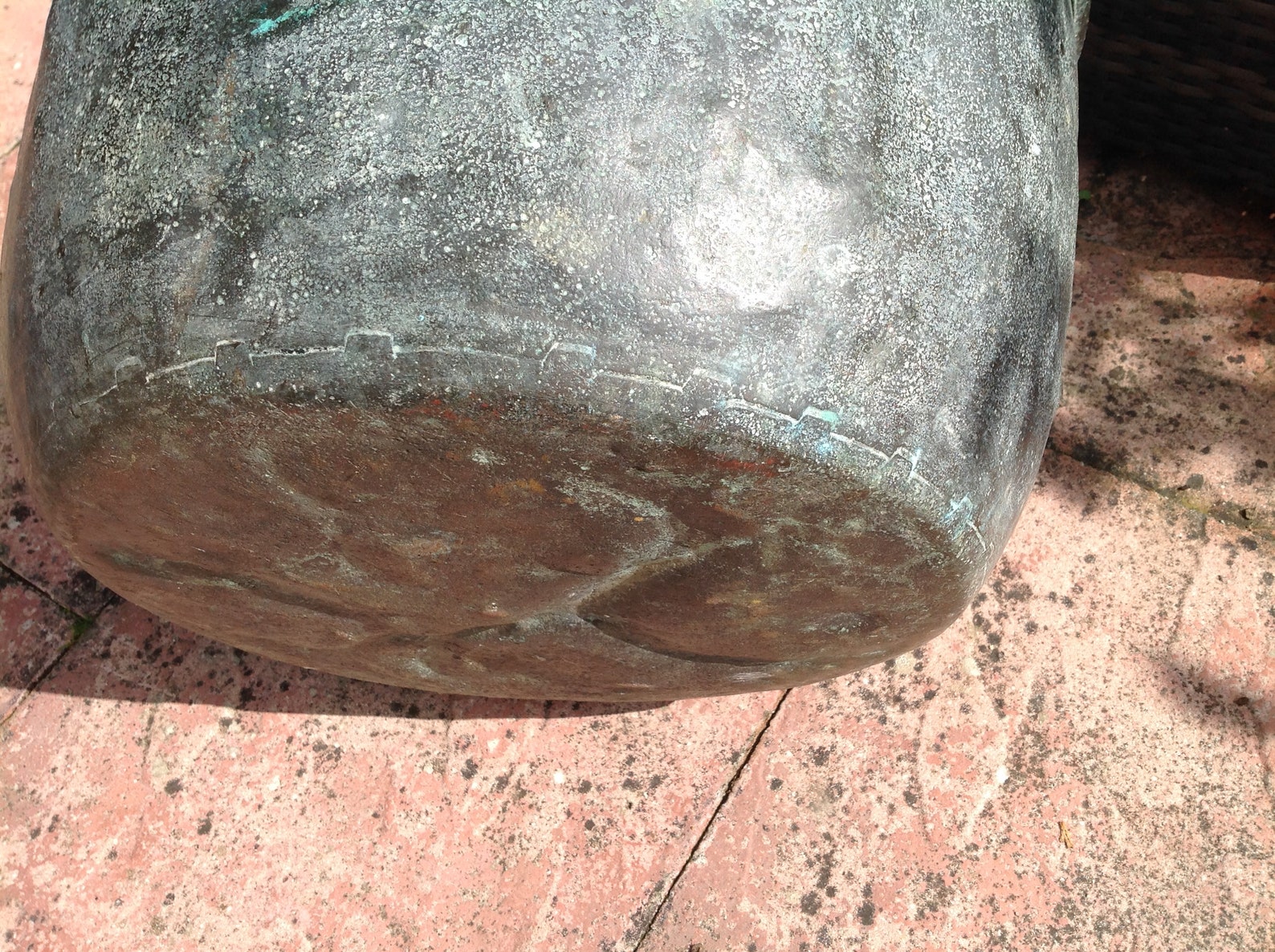 Beaten Bronze Liquid ( Water?) Container , Unknown Age - Etsy