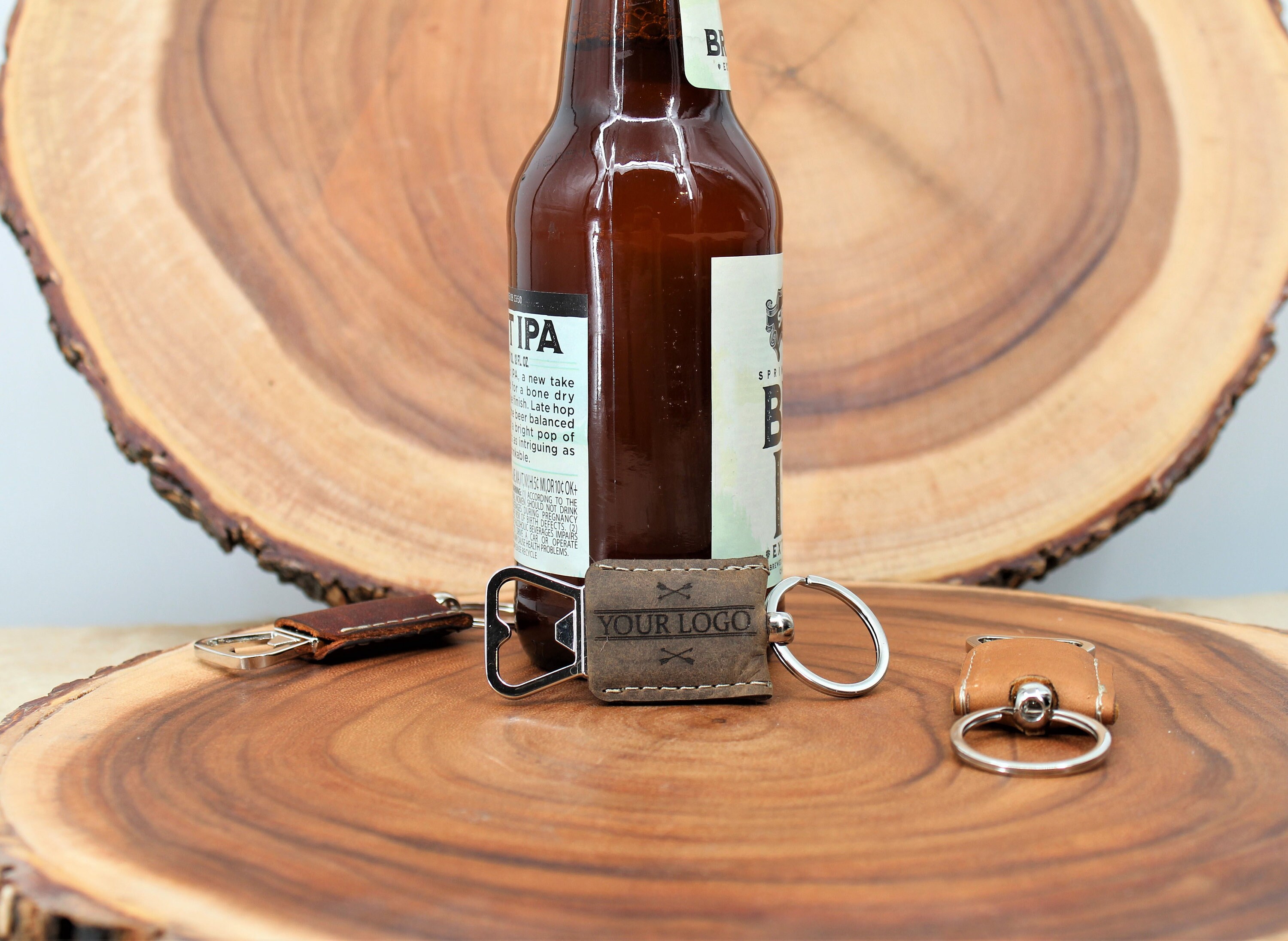 Personalized Leather Keychain Bottle Opener Custom Bottle - Etsy