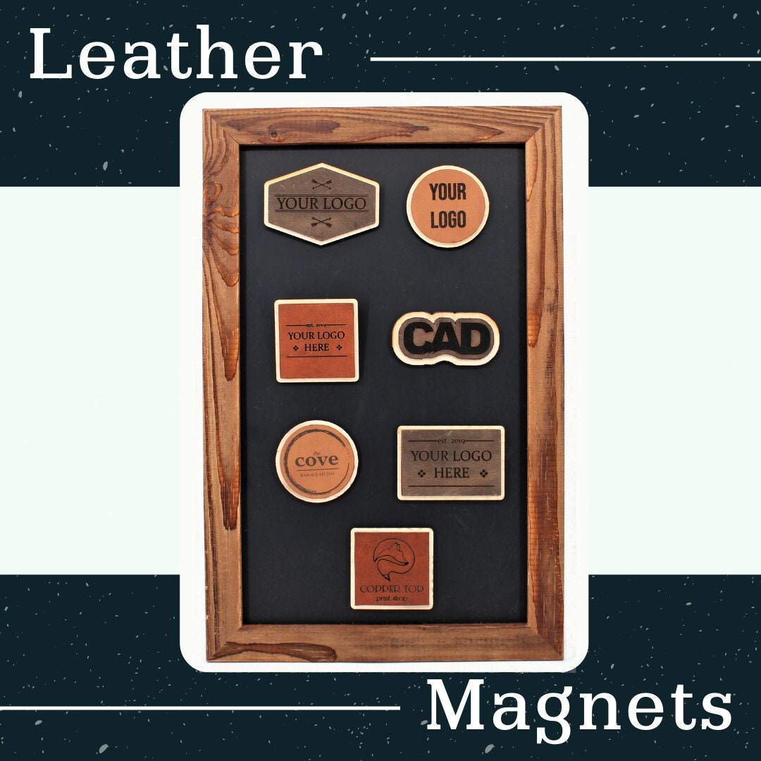 Personalized Leather Magnet, Custom Logo Magnet, Refrigerator Magnet ...
