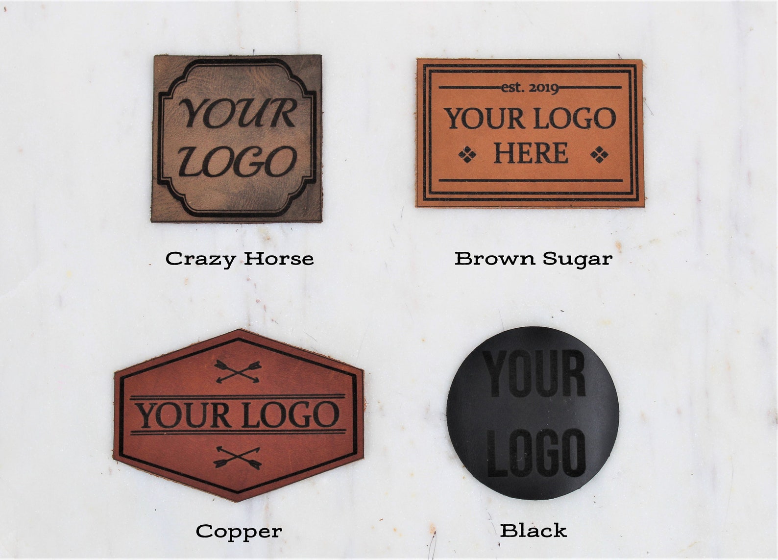 Personalized Leather Patch Custom Logo Engraved Leather | Etsy