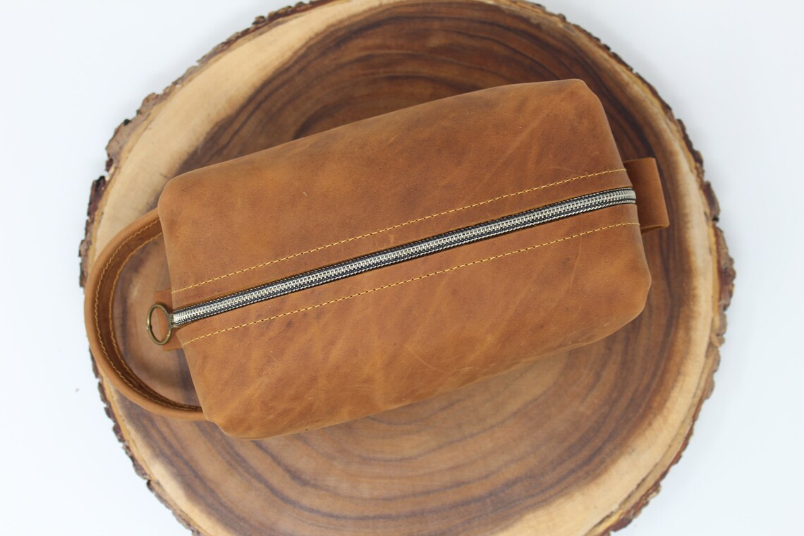 Leather Travel Set Leather Dopp Kit Groomsmen Gift Leather - Etsy