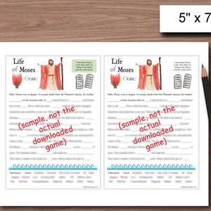 Life of Moses Game Cute Original Watercolor Print Sunday School Home ...