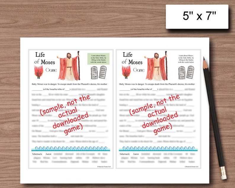 Life of Moses Game Cute Original Watercolor Print Sunday School Home ...