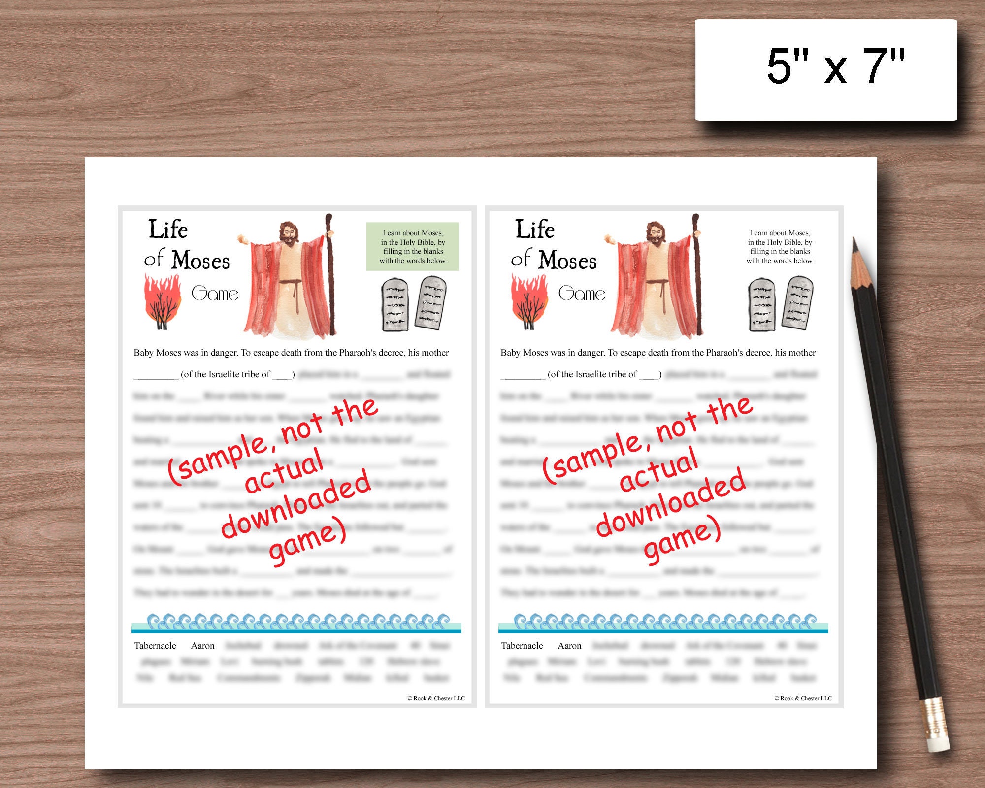 Life of Moses Game Cute Original Watercolor Print Sunday School Home ...