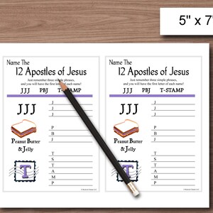 12 Apostles of Jesus Game - Cute Original Watercolor Art Print - Sunday ...