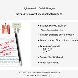 Life of Moses Game Cute Original Watercolor Print Sunday School Home ...