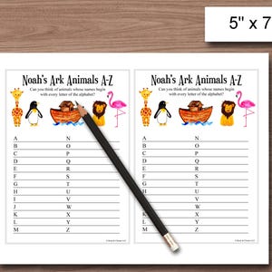 Noah’s Ark Animals Game - Original Watercolor Print - Sunday School ...